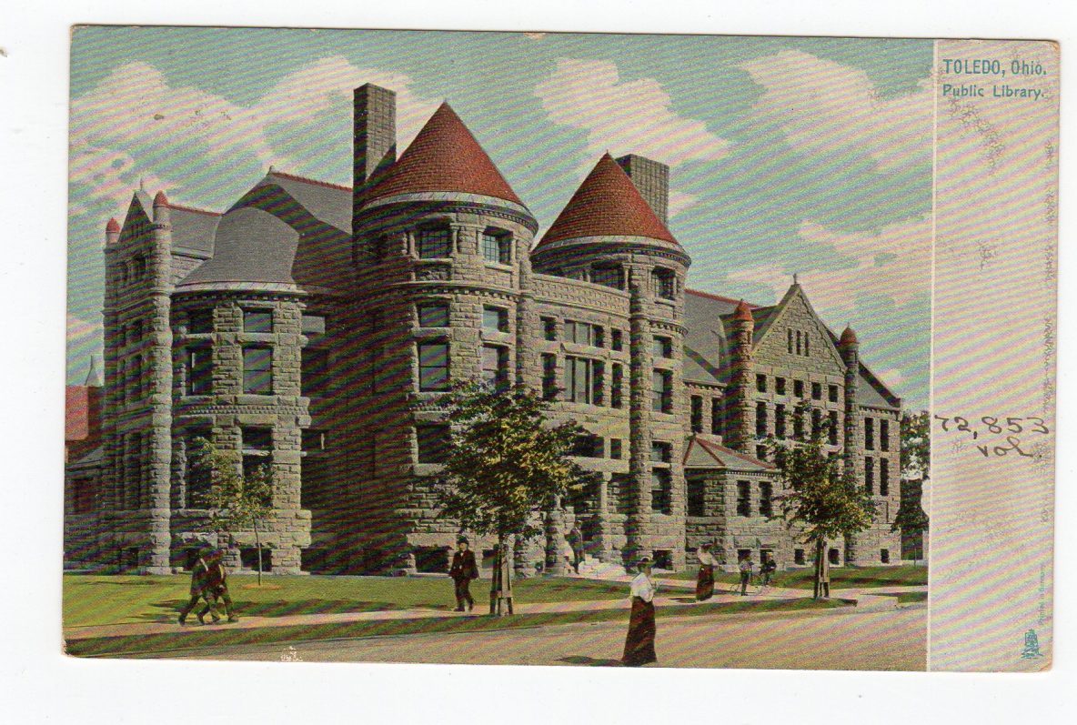Old postcard. Public Library, Toledo, Ohio. Back undivided. | Jackie's ...