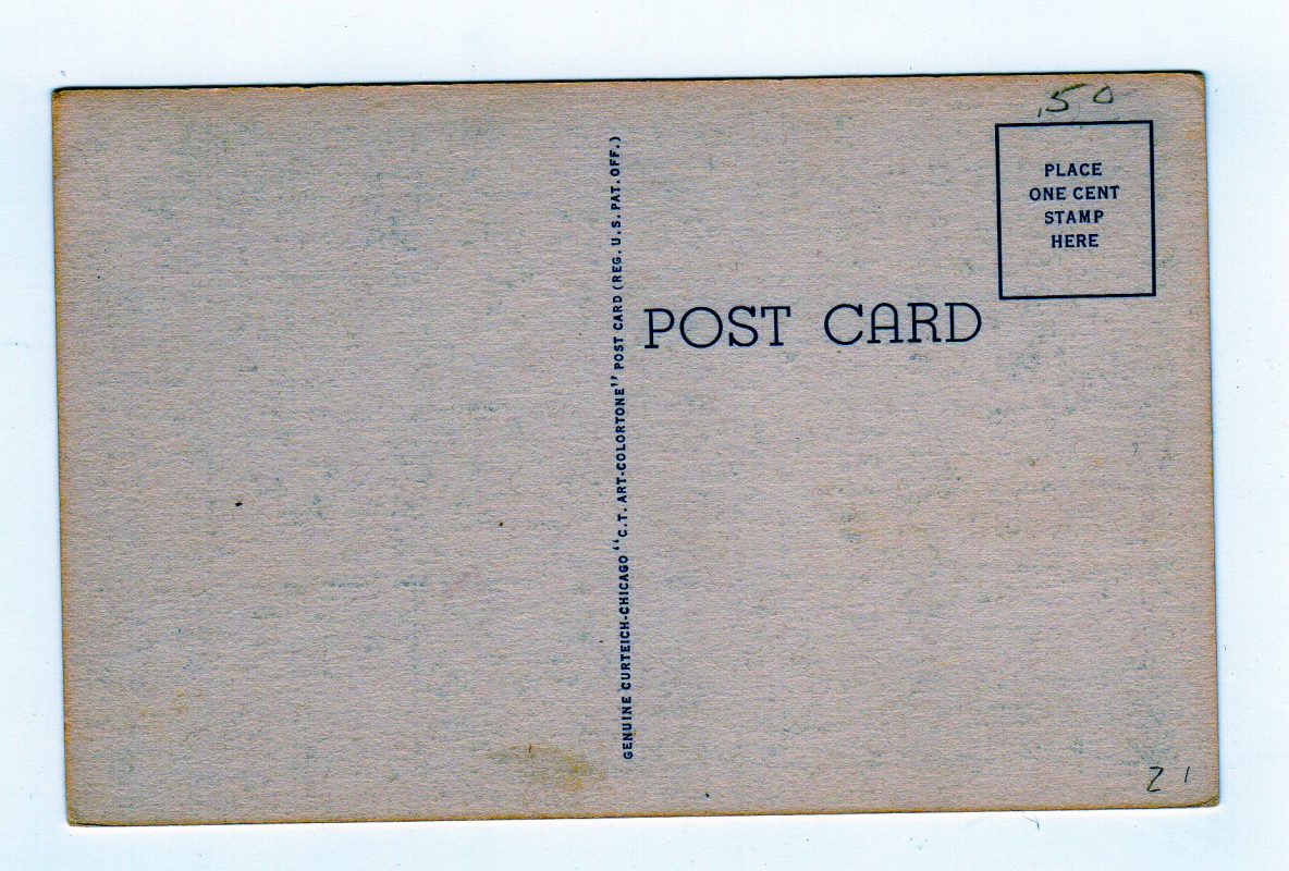 Linen postcard. Truckee River Bridge, Wingfield Park, Reno, Nevada ...