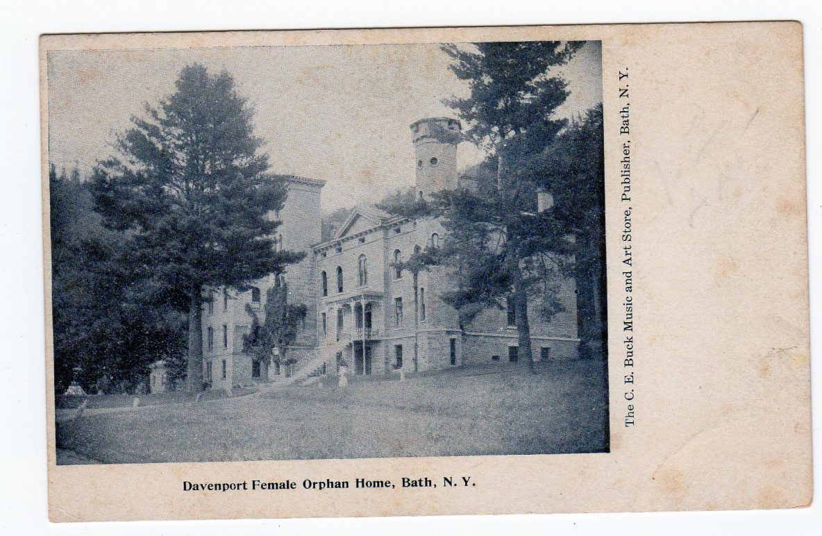 Old postcard. Davenport Female Orphan Home, Bath, New York. | Jackie's ...