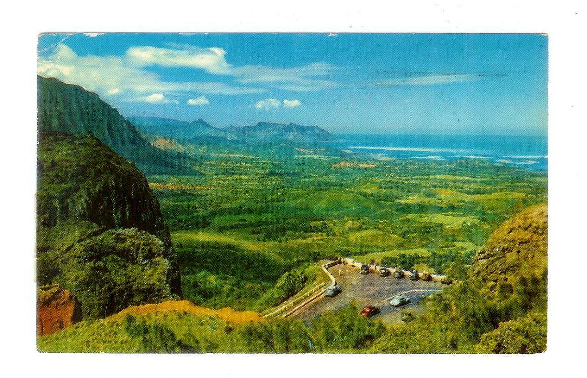 Chrome postcard. Nuuanu Pali, Precipice, Mountain Pass, Hawaii. 1963 ...