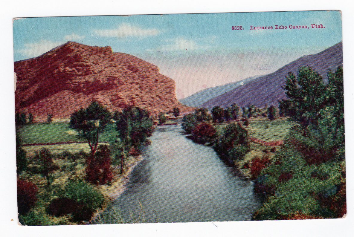 Old postcard. Entrance Echo Canyon, Utah. 1916. | Jackie's Vintage ...
