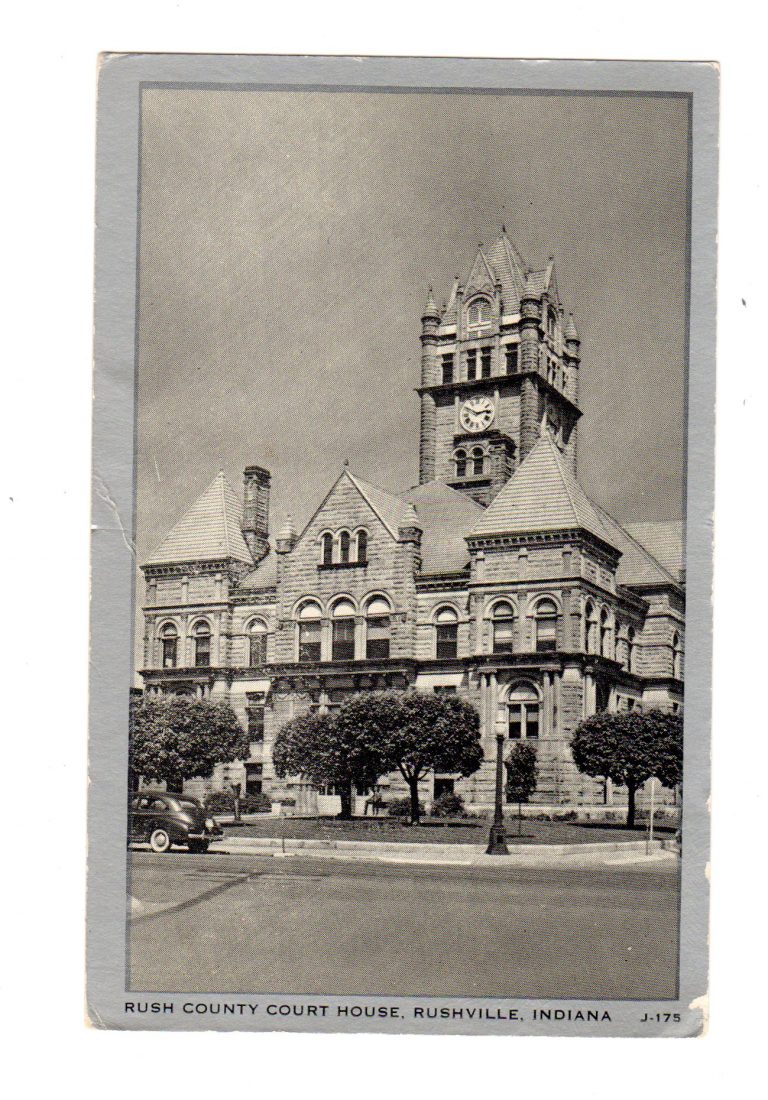 Postcard. Rush County Court House, Rushville, Indiana. | Jackie's ...