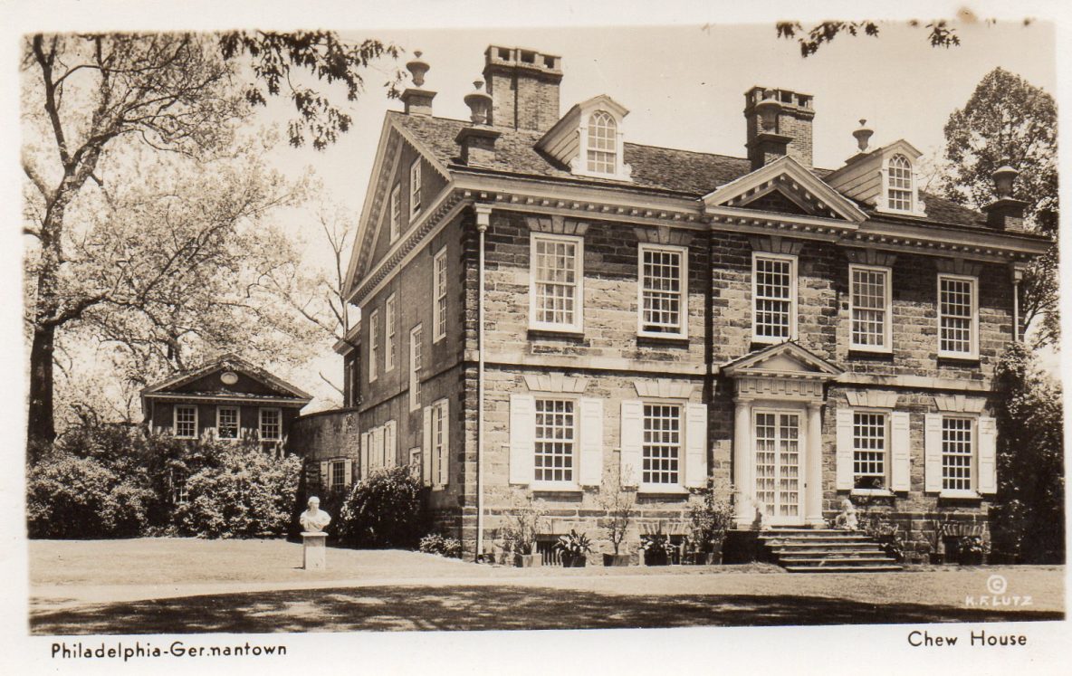 Real Photo postcard. Chew House, Philadelphia, Germantown, Pennsylvania ...