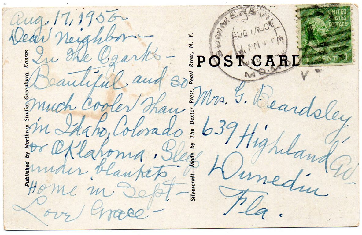 Postcard. Observatory over Big Well, Greensburg, Kansas. The world’s ...