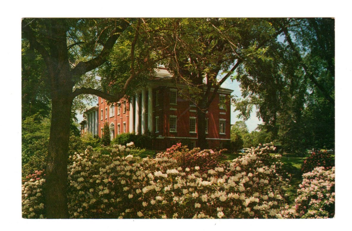 Chrome postcard. Bentley Hall, Administration Building, Allegheny ...