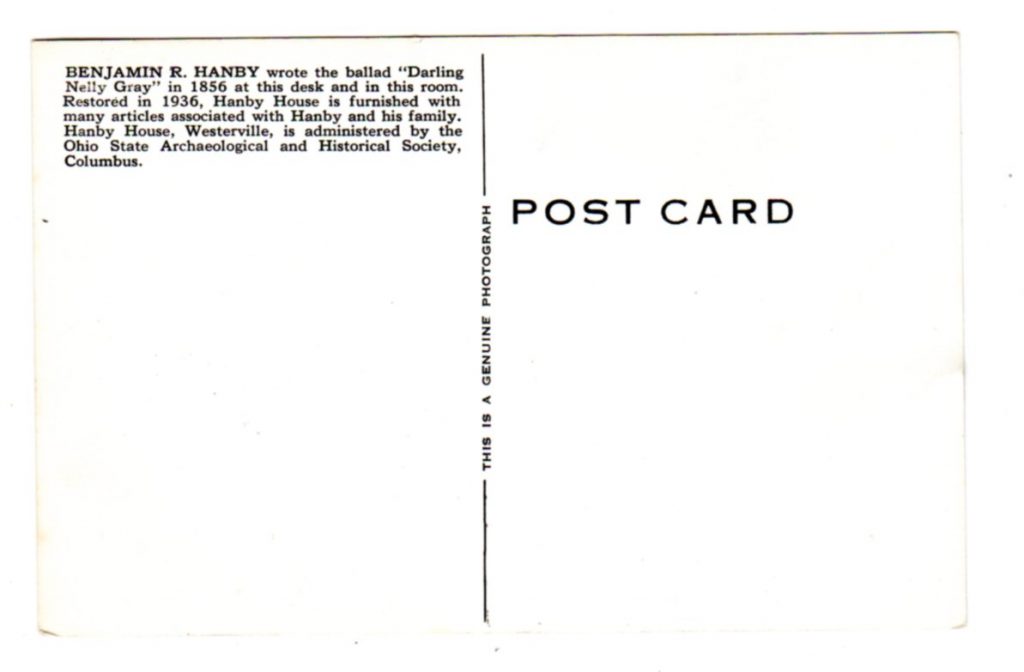 Real Photo Postcard. Bedroom, Hanby House, Westerville, Ohio. | Jackie ...