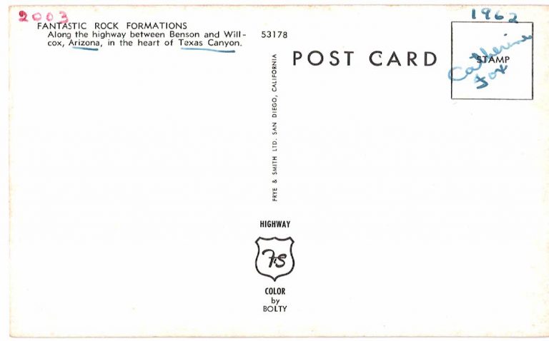 Chrome Postcard. Fantastic Rock Formations, along the highway between ...