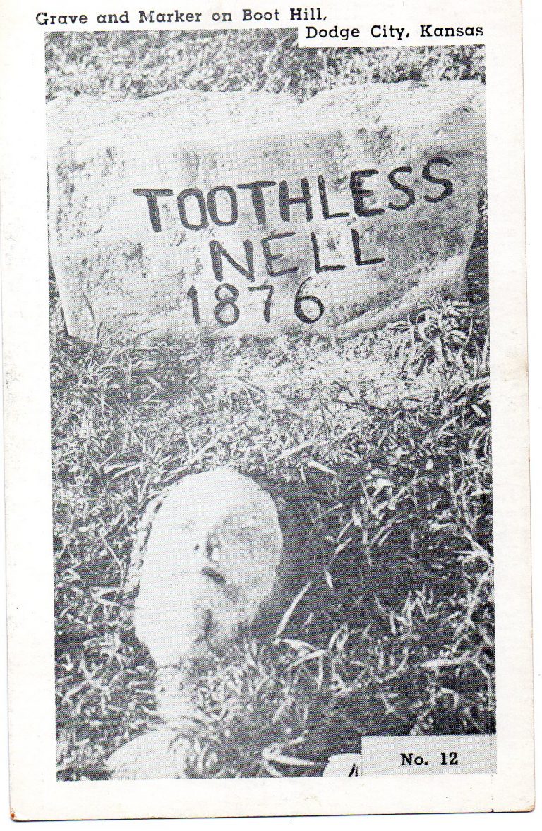 Real Photo Postcard. Grave and Marker on Boot Hill, Dodge City, Kansas ...