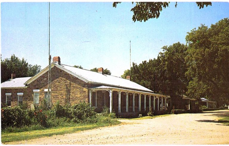 Chrome postcard. Fort Larned, Larned, Kansas. Indian Wars Post ...