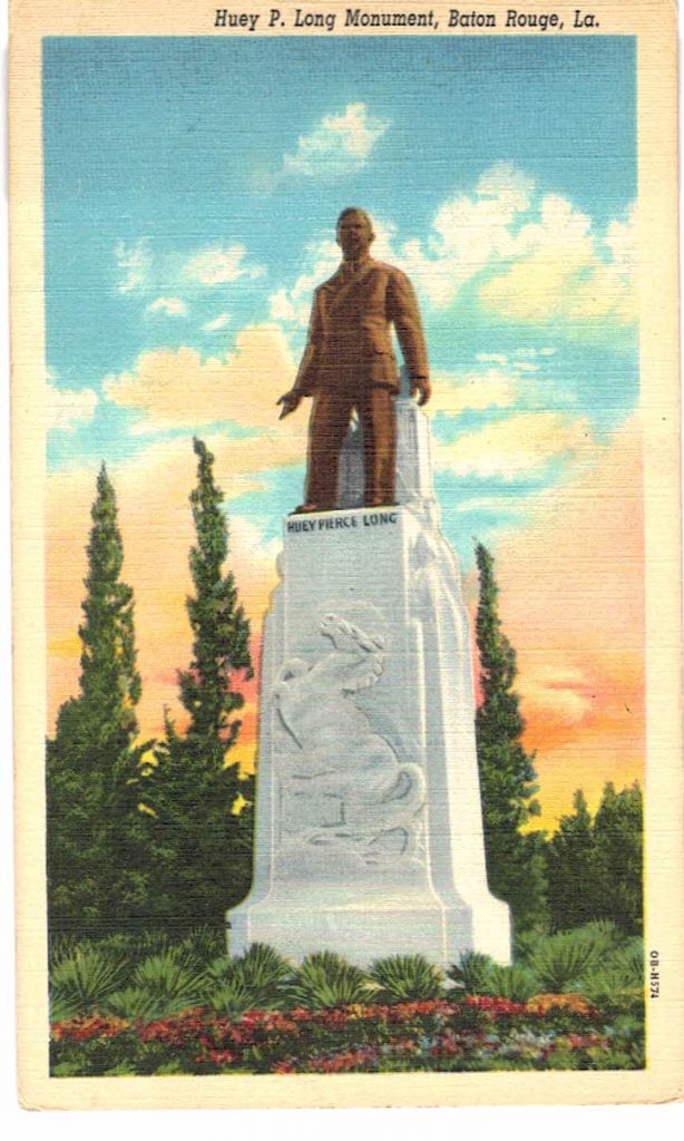 Linen postcard. Huey P Long Monument, Baton Rouge, Louisiana. | Jackie ...