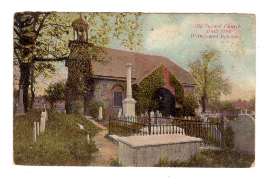 Old postcard. Old Swedes Church, built 1698, Wilmington, Delaware ...