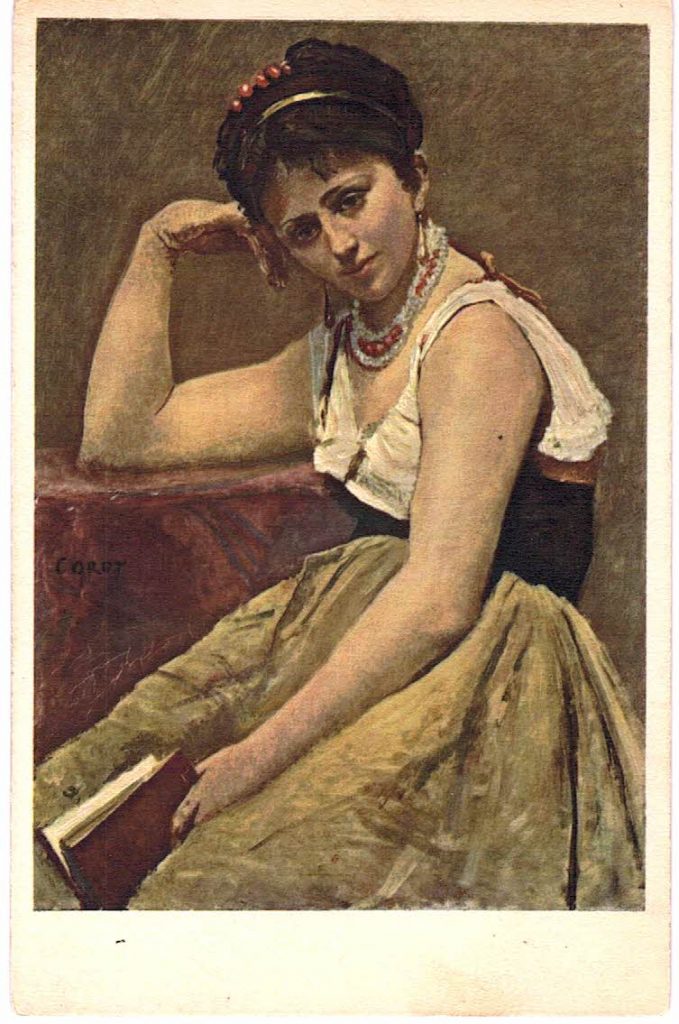 Postcard. Interrupted Reading by Camille Carot, Palmer Collection, The ...