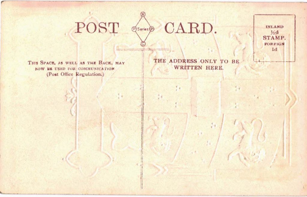 Old postcard. Cambridge University Coat of Arms, England. Embossed ...