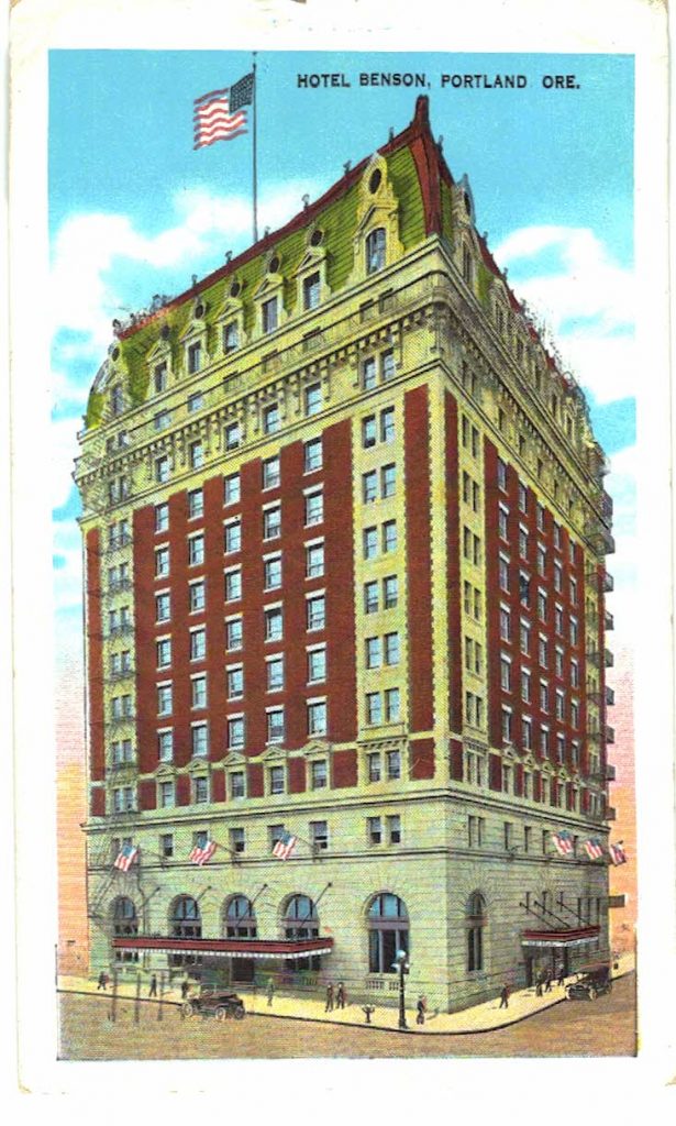 White border postcard. Hotel Benson, Portland, Oregon. 1934. | Jackie's ...