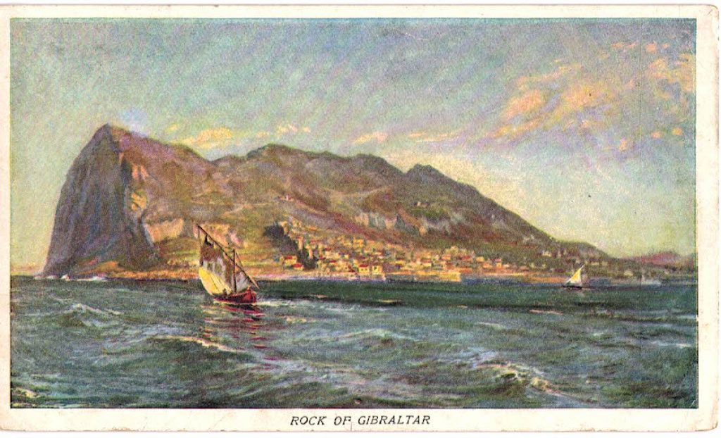 Old postcard. Rock of Gibraltar. Prudential Insurance Company, Newark ...