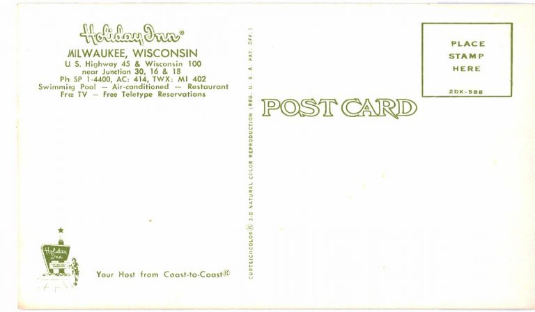 Chrome postcard. Holiday Inn, sign, Milwaukee, Wisconsin. | Jackie's ...