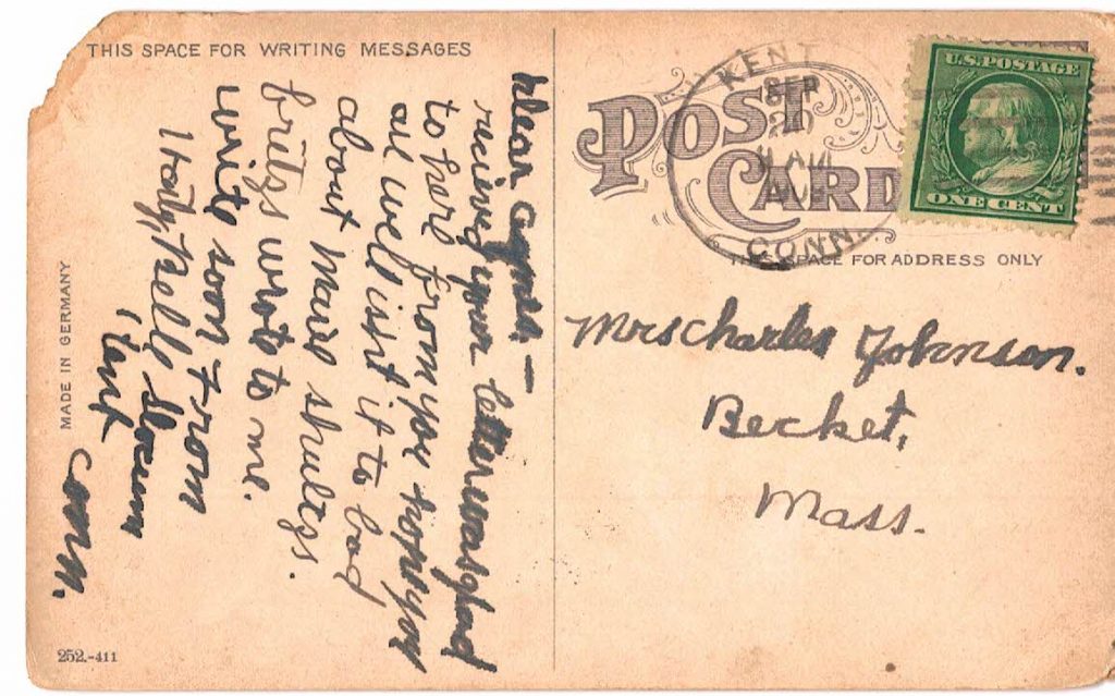 Old postcard. George Street, Danbury, Connecticut. Houses. 1908 ...