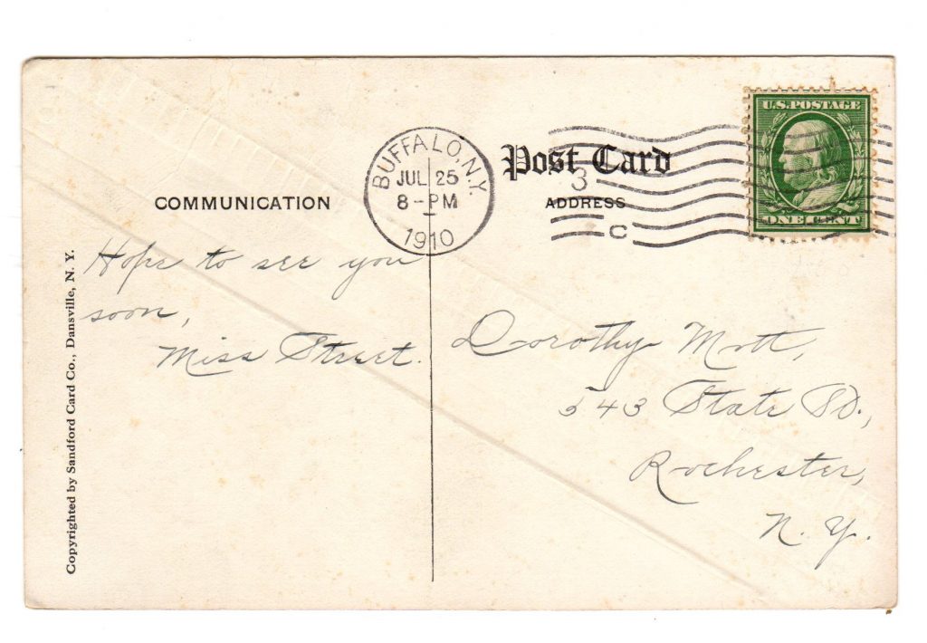 Old postcard. There are creeds and rules to guide us a help us in life ...