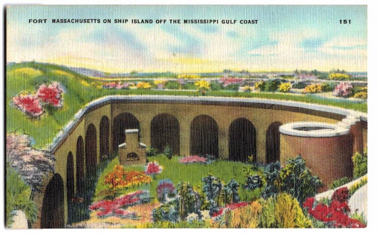Linen postcard. USAF, Interdenominational Chapel at the Brookley Air ...