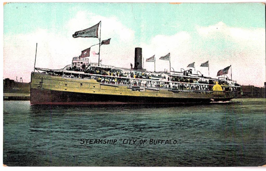 Old postcard. Steamship City of Buffalo. Ship, boat. | Jackie's Vintage ...