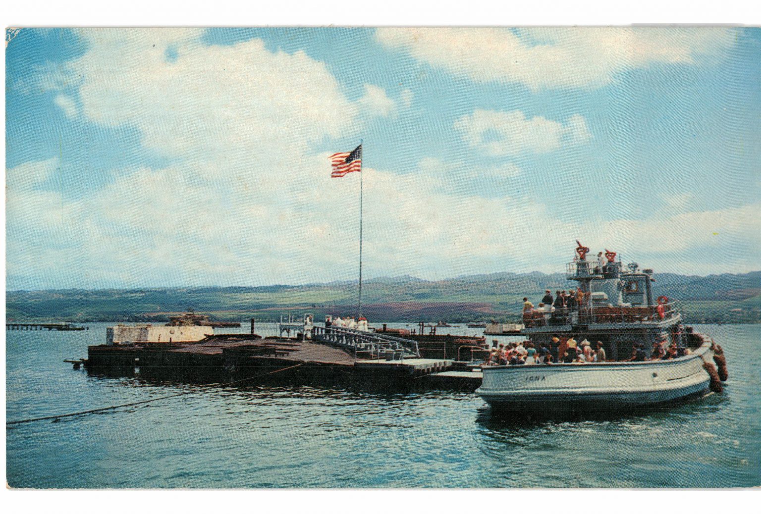 Chrome postcard. USS Arizona, Pearl Harbor, Hawaii. Navy Tug. | Jackie ...