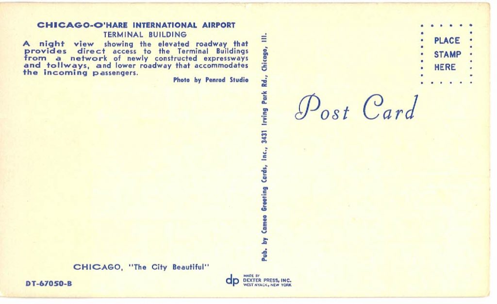 Chrome Postcard. Chicago O’Hare International Airport, Terminal ...