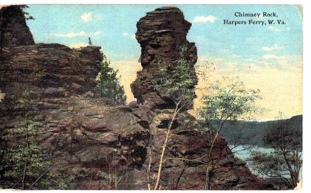 Old postcard. Chimney Rock, Harpers Ferry, West Virginia. 1920 ...