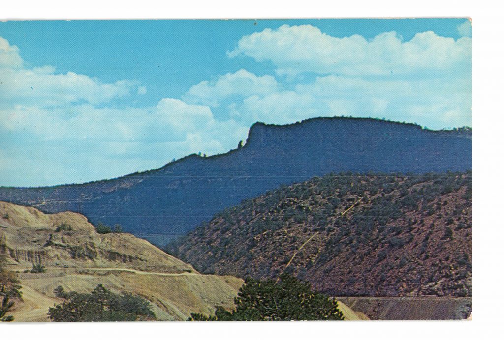Chrome postcard. The Kneeling Nun, Santa Rita, New Mexico. Natural ...