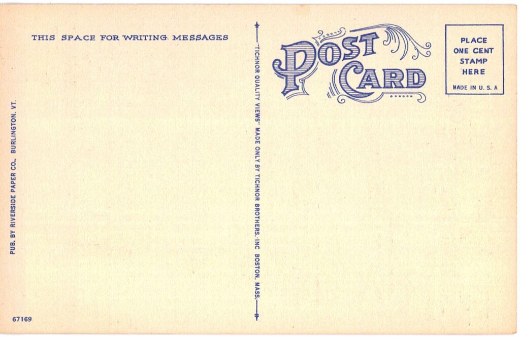 Linen postcard. Crystal Brook Cabins, Derby Line, Vermont. | Jackie's ...