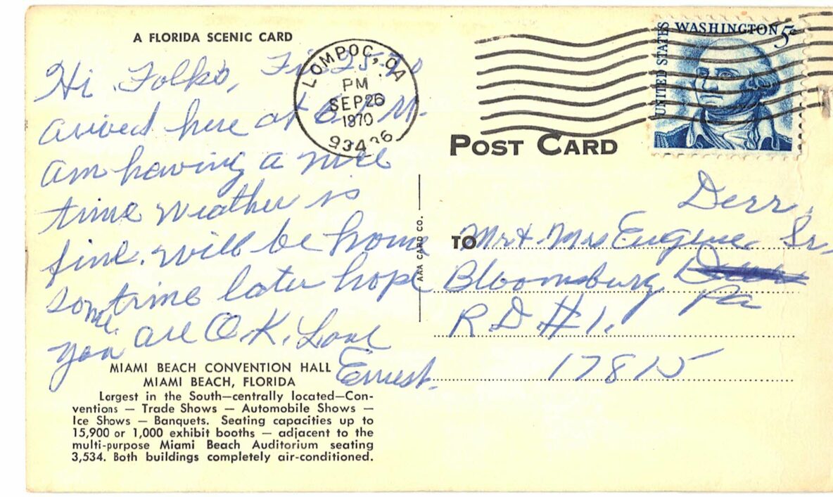 Chrome postcard. Convention Hall, Miami Beach, Florida. 1970. | Jackie ...
